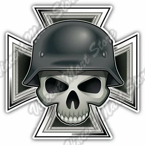 DOPASTICKER German Soldier Iron Cross Military Army Car Sticker Decal ...