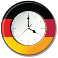 DOPASTICKER Germany Clock With National Flag Car Bumper Sticker Gift ...