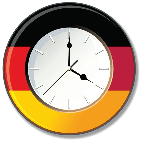 DOPASTICKER Germany Clock With National Flag Car Bumper Sticker Gift ...