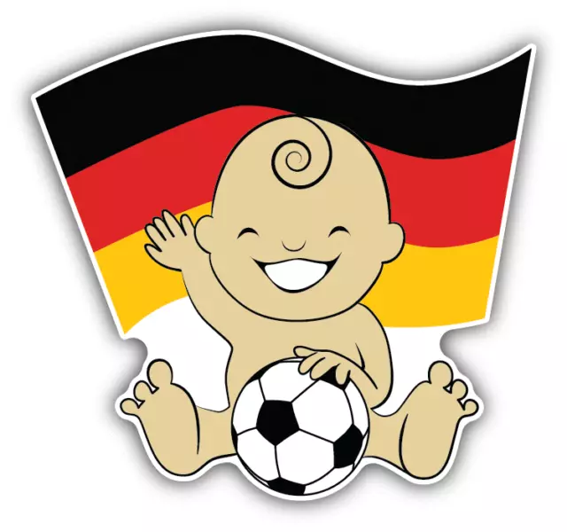 DOPASTICKER Germany Flag Baby Soccer Fan Sticker Decal Phone Decal ...