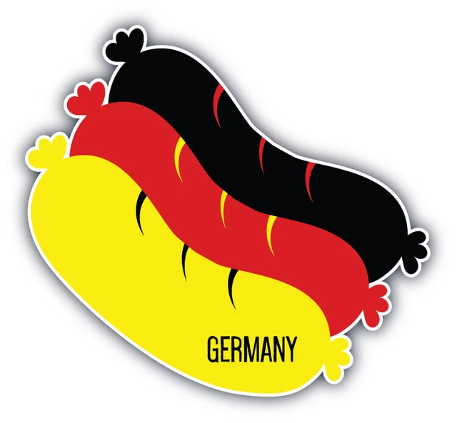 DOPASTICKER Germany Flag Bavarian Sausages Sticker Decal Phone Decal ...