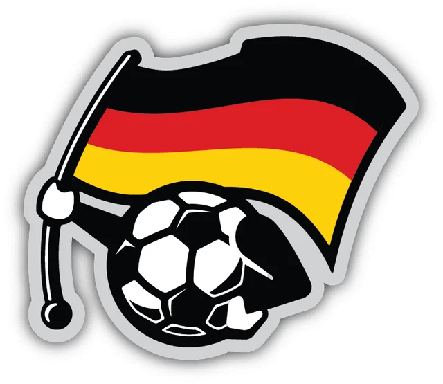 DOPASTICKER Germany Flag Football Ball Sticker Decal Phone Decal Water ...