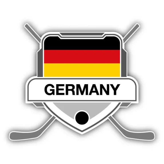 DOPASTICKER Germany Flag Hockey Crest Car Sticker Phone Decal Water ...