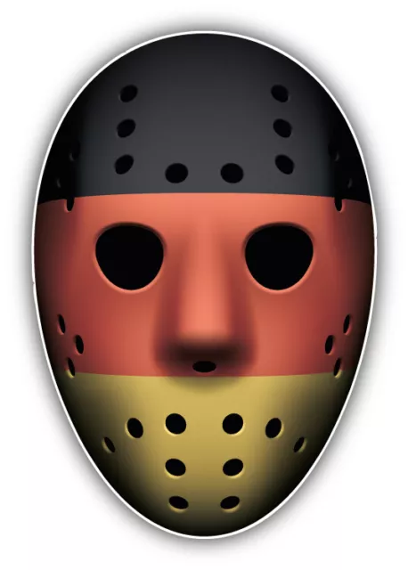 DOPASTICKER Germany Flag Ice Hockey Goalie Mask Car Sticker Phone Decal ...