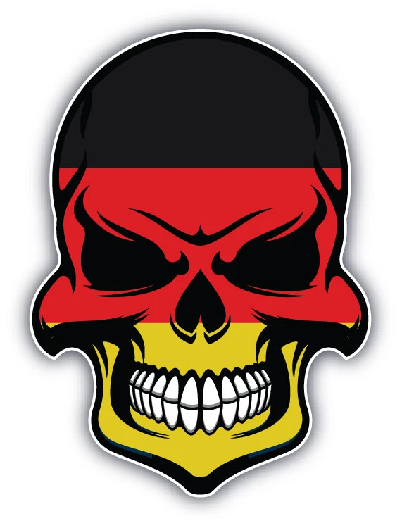 DOPASTICKER Germany Flag Skull Car Bumper Sticker Decal Gift You ...