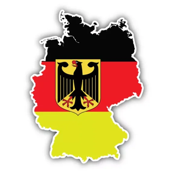 DOPASTICKER Germany Map Flag Seal Sticker Decal Phone Decal Water ...