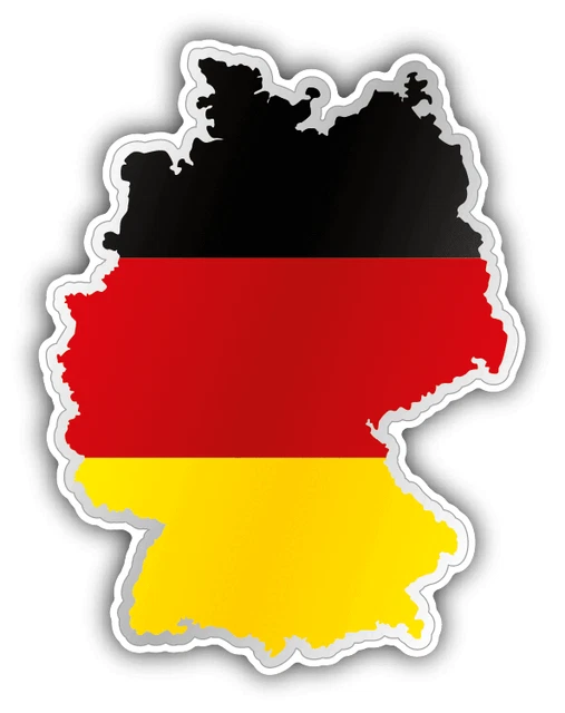 DOPASTICKER Germany Map Flag Sticker Decal Phone Decal Water Bottle ...