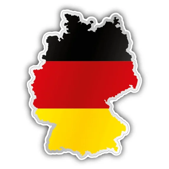DOPASTICKER Germany Map Flag Sticker Decal Phone Decal Water Bottle ...