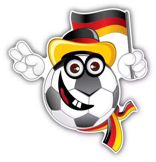DOPASTICKER Germany Soccer Football Fan Ball Flag Sticker Decal Phone ...