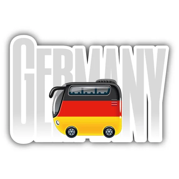 DOPASTICKER Germany Travel Bus Flag Label Sticker Decal Phone Decal ...
