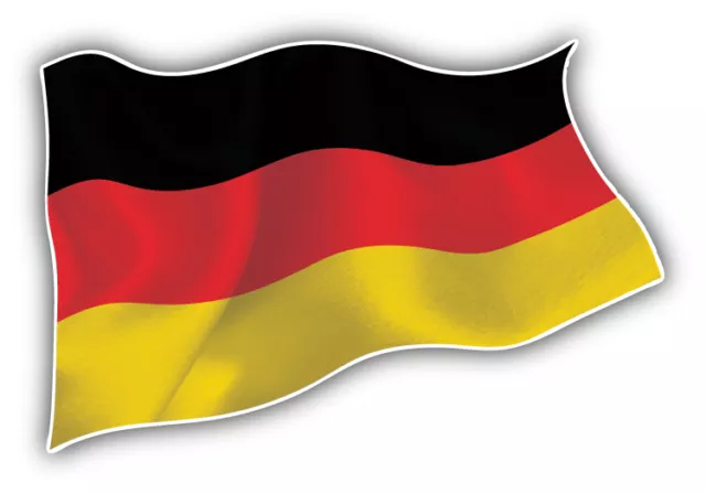 DOPASTICKER Germany Waving Flag Sticker Decal Phone Decal Water Bottle ...