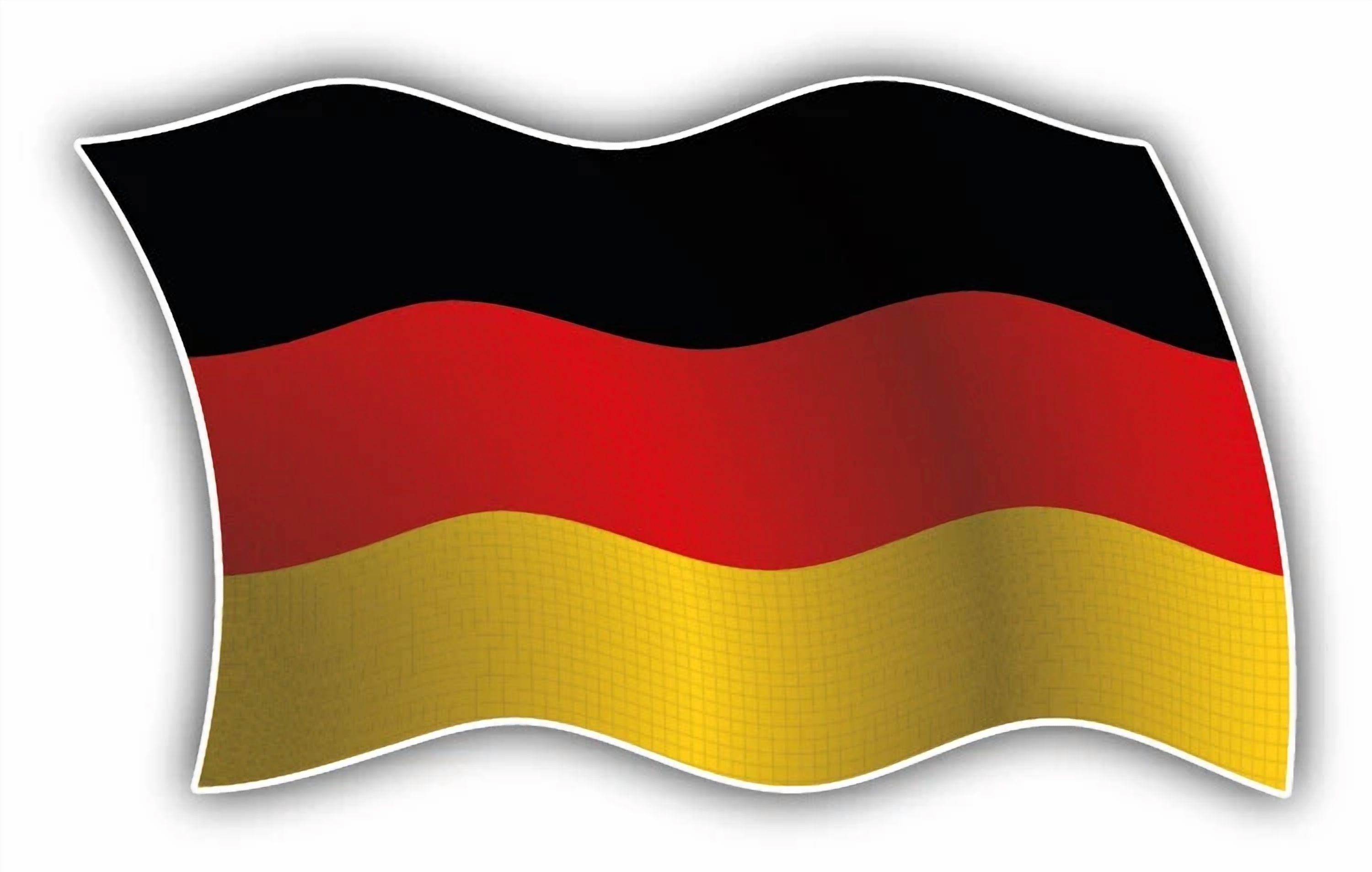 DOPASTICKER Germany Wavy Flag Car Bumper Sticker Decal Gift You ...