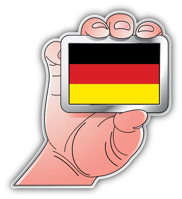 DOPASTICKER Germany World Flag Hand Sticker Decal Phone Decal Water ...