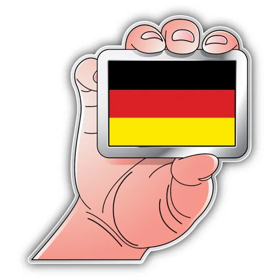 DOPASTICKER Germany World Flag Hand Sticker Decal Phone Decal Water ...