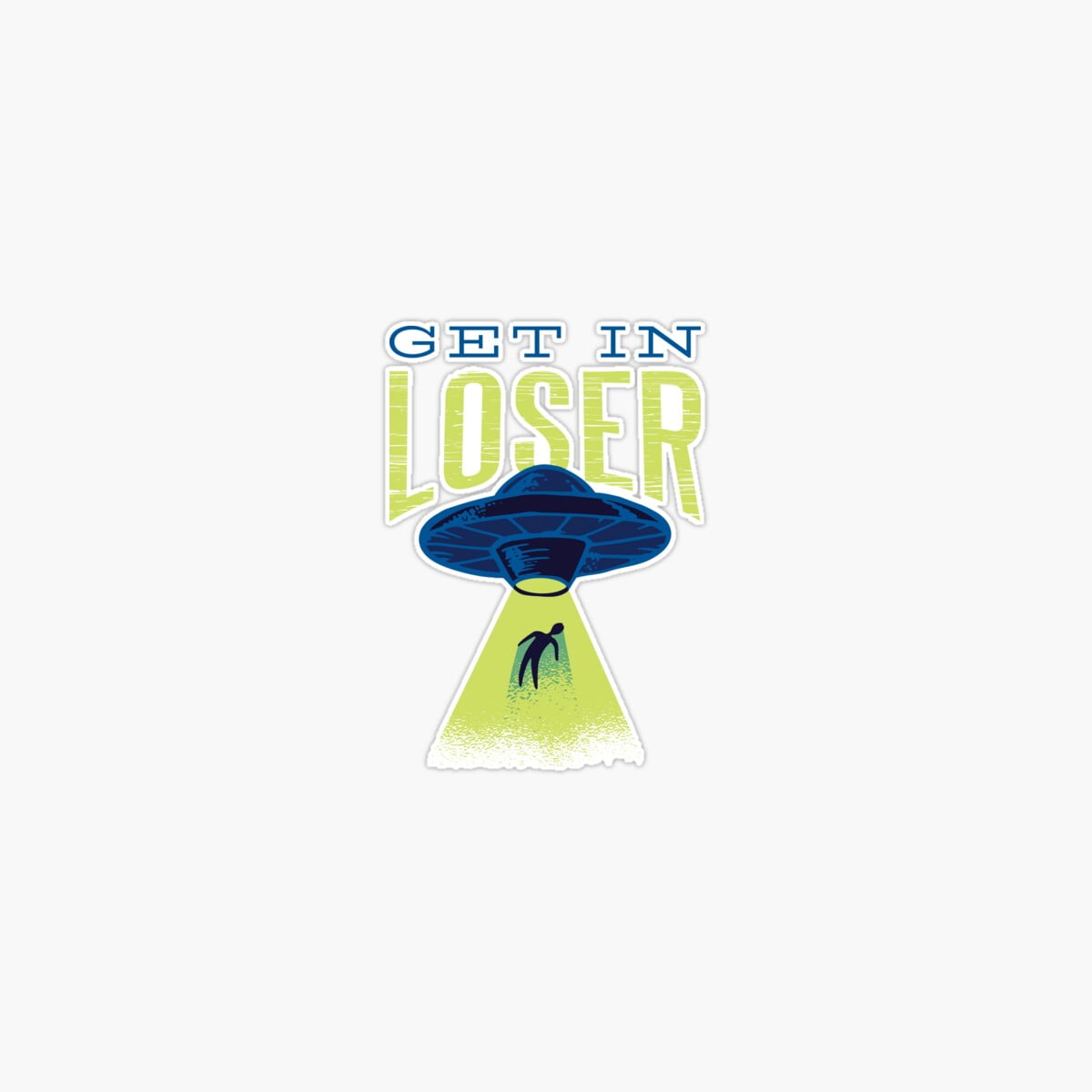 DOPASTICKER Get In Loser Sticker, Phone Sticker Water Bottle Sticker ...