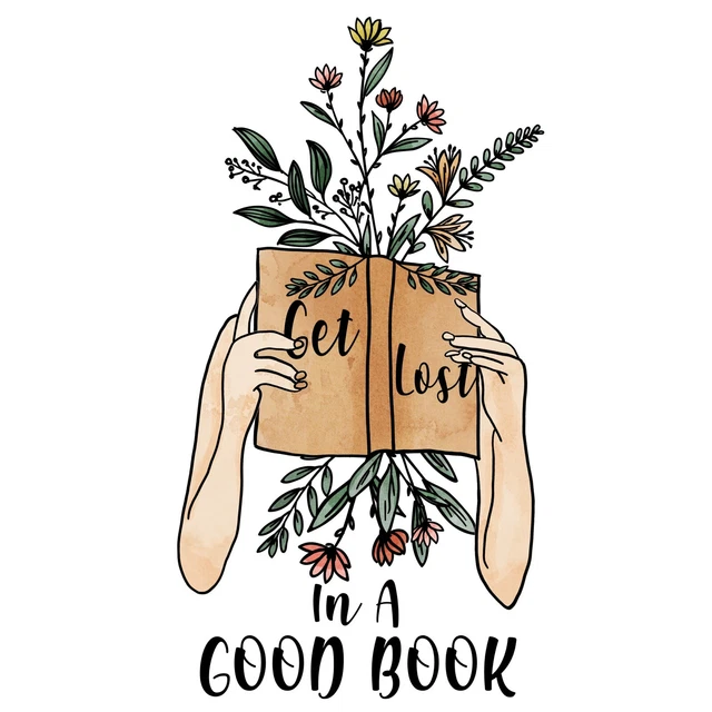 DOPASTICKER Get Lost In A Book Sticker Learn Love To Read Fiction ...