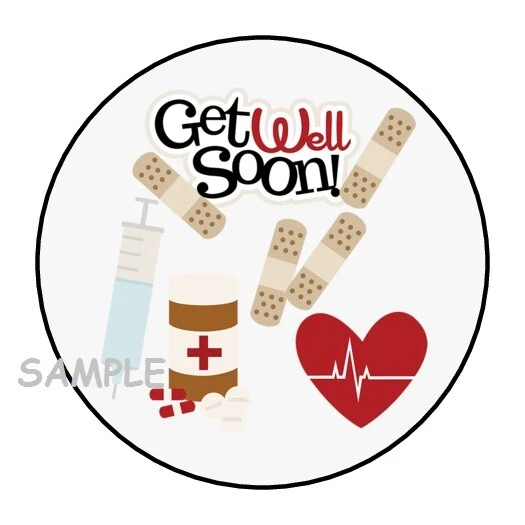 DOPASTICKER Get Well Soon Stickers Phone Decal Water Bottle Stickers ...