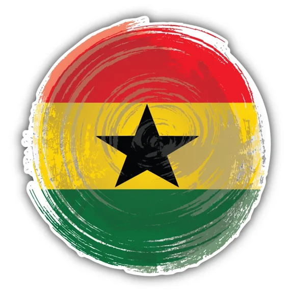 DOPASTICKER Ghana Flag Car Bumper Sticker Decal Gift You - Decorative ...