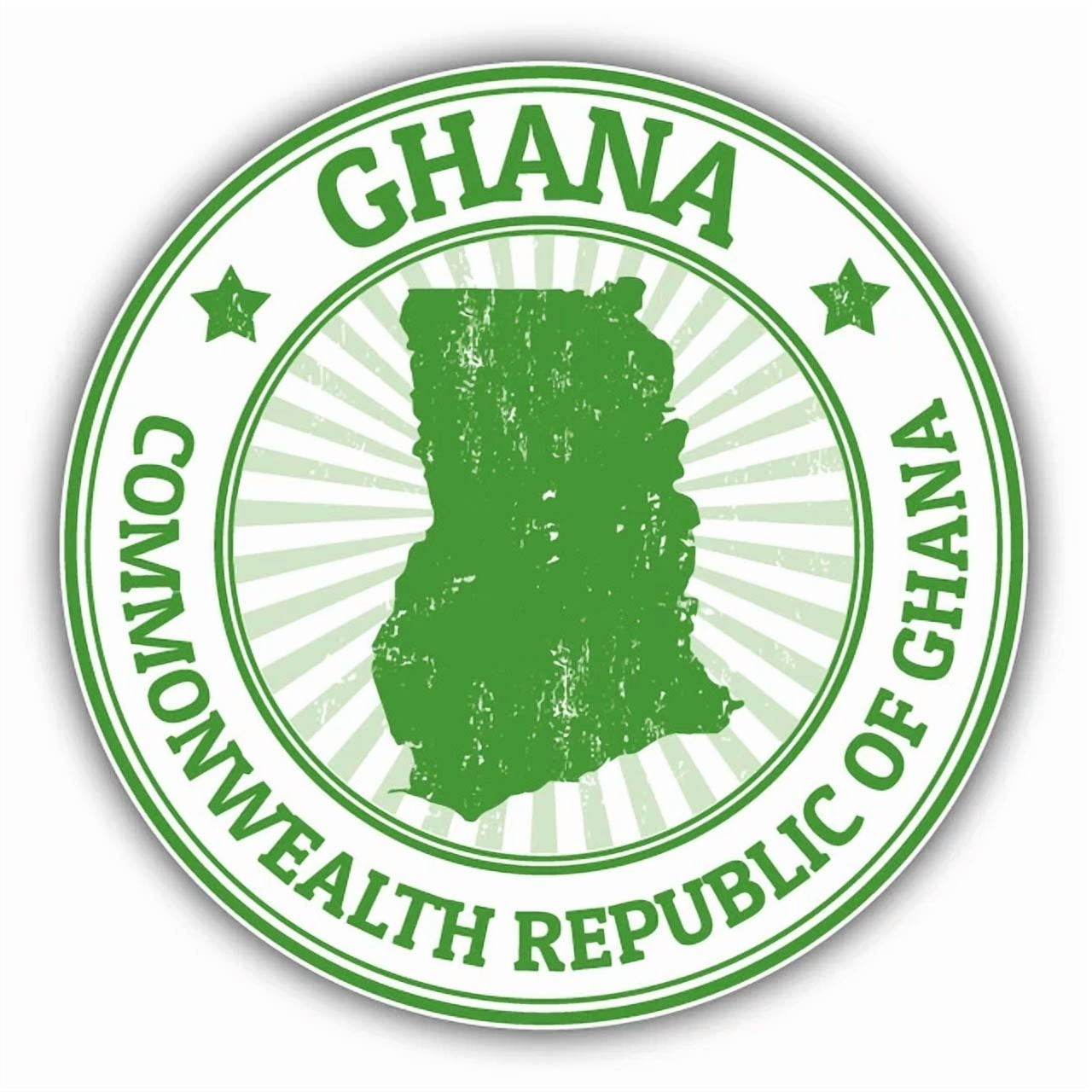 DOPASTICKER Ghana Grunge Map Sticker Decal Phone Decal Water Bottle ...