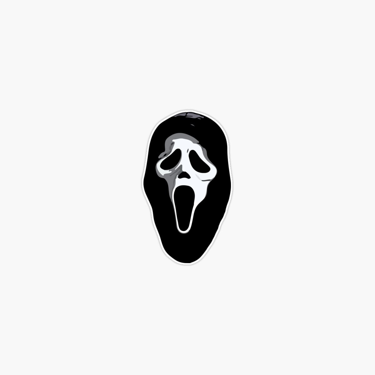 DOPASTICKER Ghost Face Sticker, Phone Sticker Water Bottle Sticker Car ...