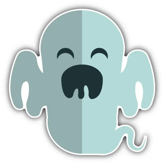 DOPASTICKER Ghost Kid Cartoon Sticker Decal Phone Decal Water Bottle ...
