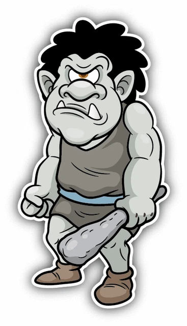 DOPASTICKER Giant Cyclops Cartoon Sticker Decal Phone Decal Water ...