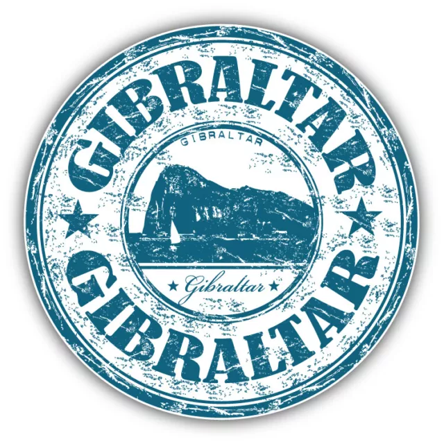 DOPASTICKER Gibraltar Stamp Sticker Decal Phone Decal Water Bottle ...