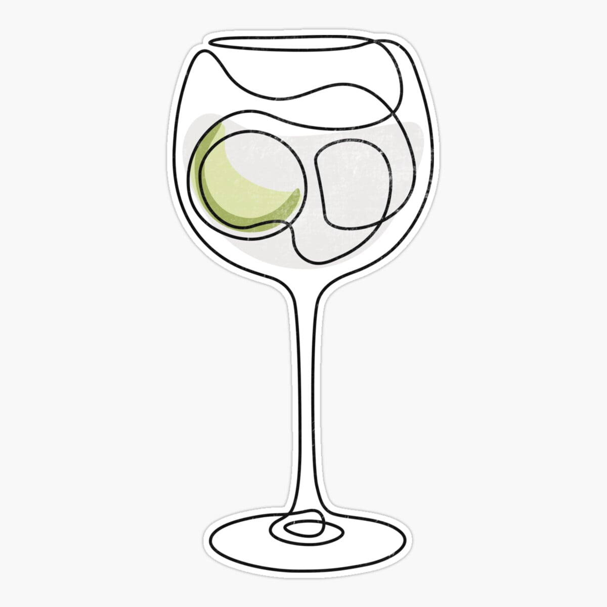 DOPASTICKER Gin Tonic Cocktail Sticker, Phone Sticker Water Bottle ...