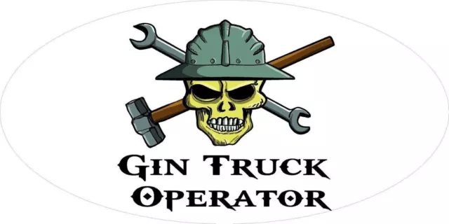 DOPASTICKER Gin Truck Operator With Skull Sticker Phone Decal Water ...