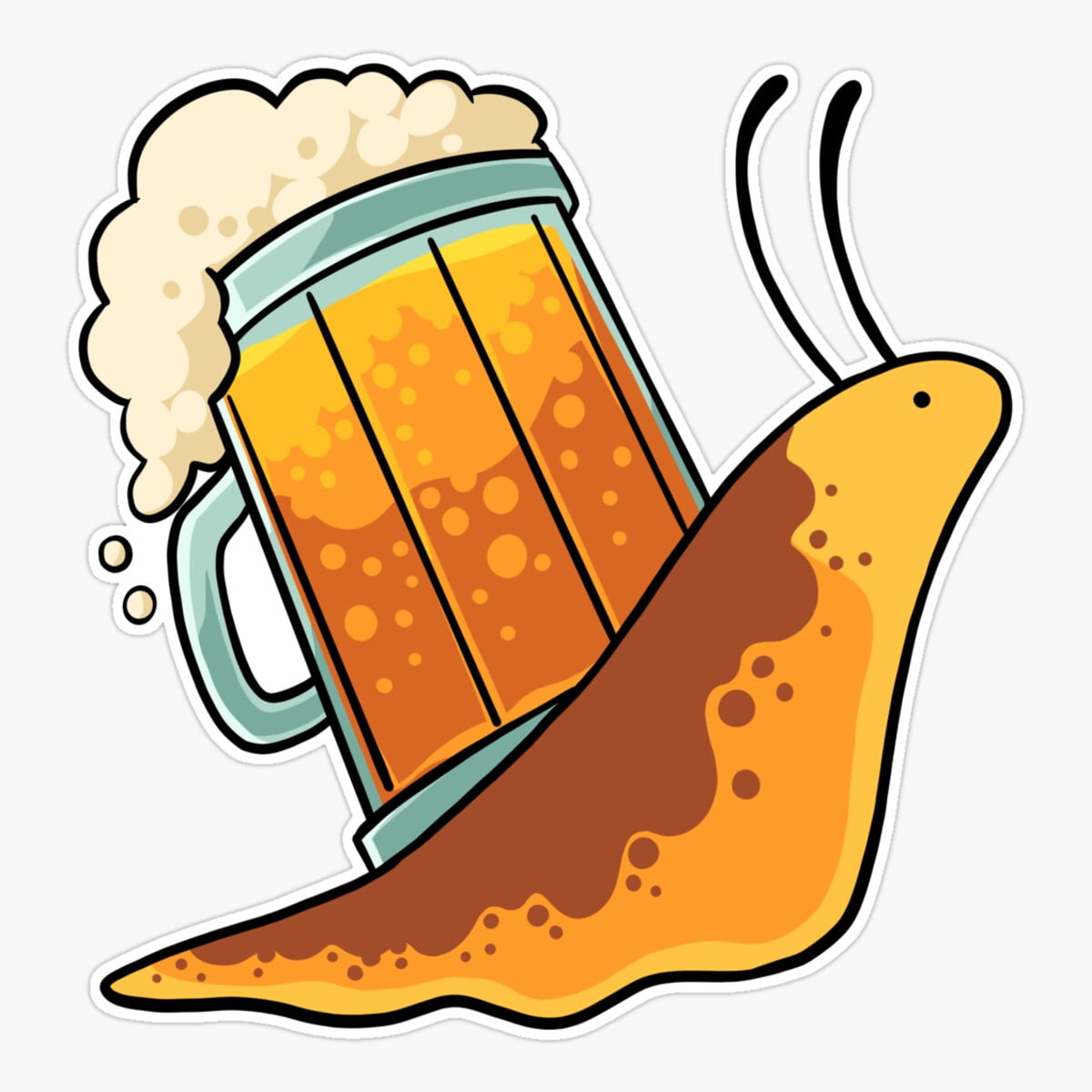 DOPASTICKER Ginger Ale Snail Sticker, Phone Sticker Water Bottle ...