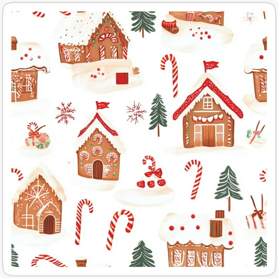 DOPASTICKER Gingerbread And Magic Candies Sticker Phone Decal Water ...