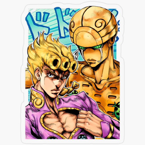 DOPASTICKER Giojo With His Stand Transparent Sticker Phone Decal Water ...