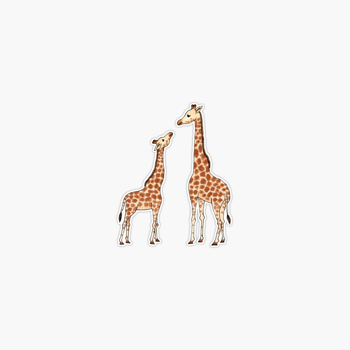 DOPASTICKER Giraffe Mother And Baby Sticker Phone Sticker, Latop ...
