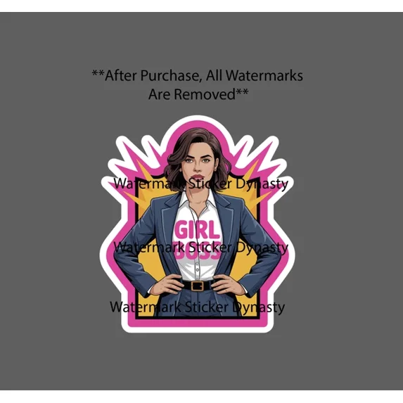 DOPASTICKER Girl Boss Sticker Business Money Ceo Pink Work Job Sticker ...