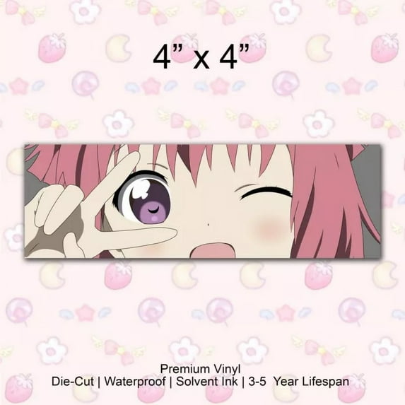 DOPASTICKER Girl Chibi Peace Sign Decal Sticker Kawaii Cutie Chick ...