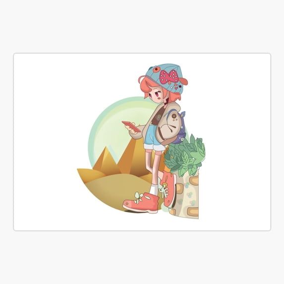 DOPASTICKER Girl Having Last Trip With Last Message In Mobile Sticker ...