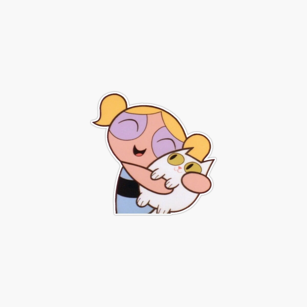 DOPASTICKER Girl Hugging Cat Sticker, Phone Sticker Car Stickers ...