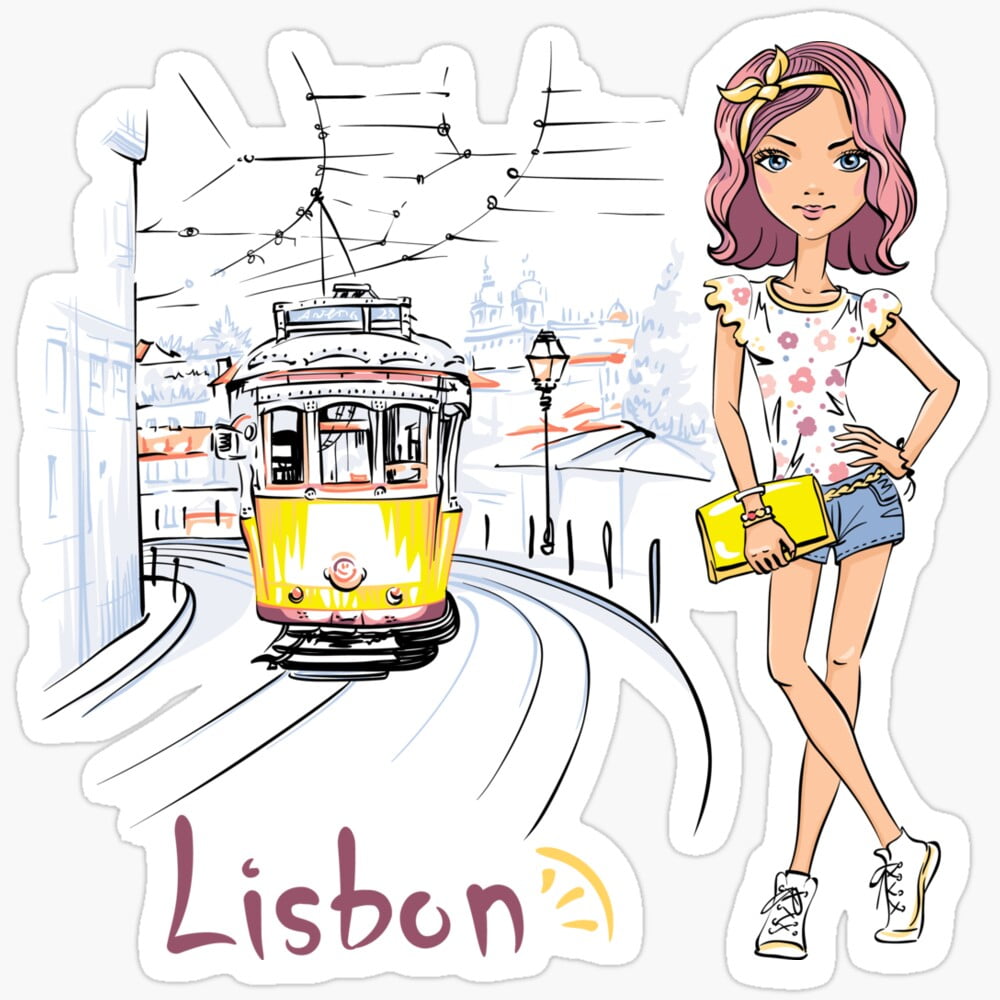DOPASTICKER Girl In Lisbon - Perfect Birthday Gift Everyone Phone Decal ...