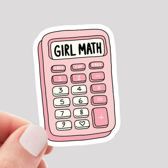 DOPASTICKER Girl Math Calculator Sticker Phone Decal Water Bottle ...