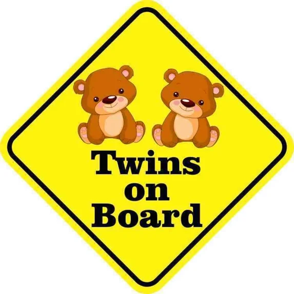 DOPASTICKER Girl Twins On Board Sticker Phone Sticker, Latop Sticker ...