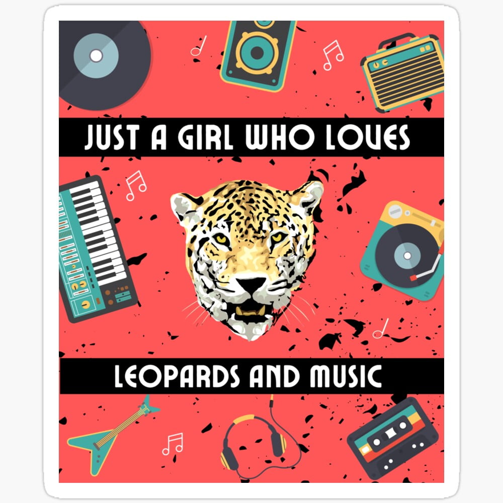 DOPASTICKER Girl Who Loves Leo.Pards, Leo.Pards Sticker Phone Decal ...