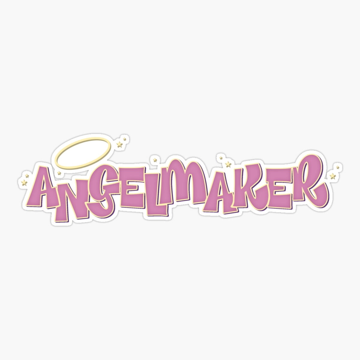 DOPASTICKER Girlboss Angelmaker Logo Sticker, Phone Sticker Car Sticker ...