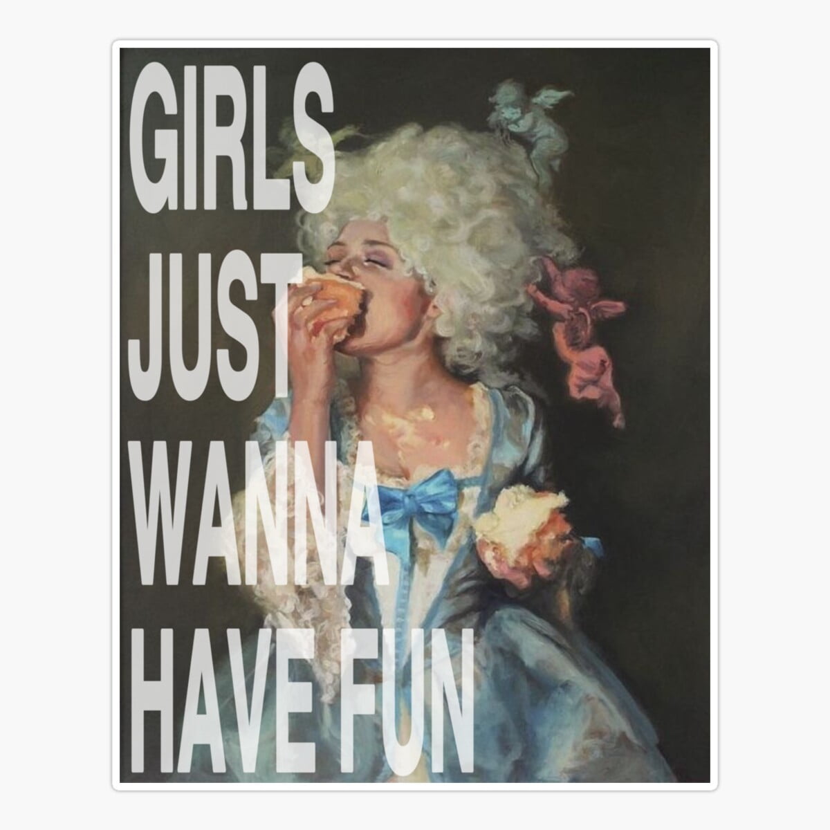 DOPASTICKER Girls Just Wanna Have Fun Sticker, Phone Sticker Car ...