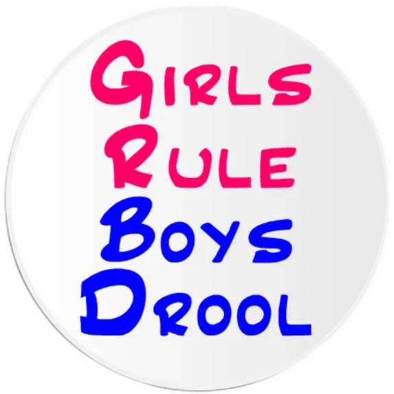 DOPASTICKER Girls Rule Boys Drool Phone Decal Water Bottle Stickers ...
