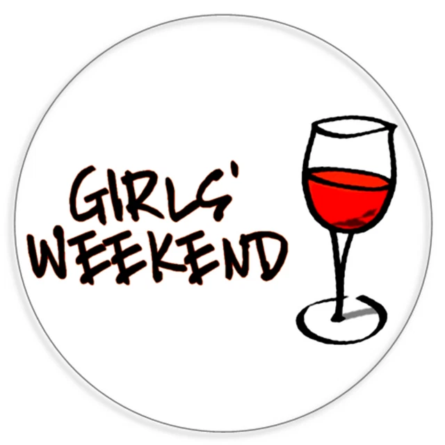 DOPASTICKER Girls' Weekend Sticker, Wine Glass Wino Friends Squad Phone ...
