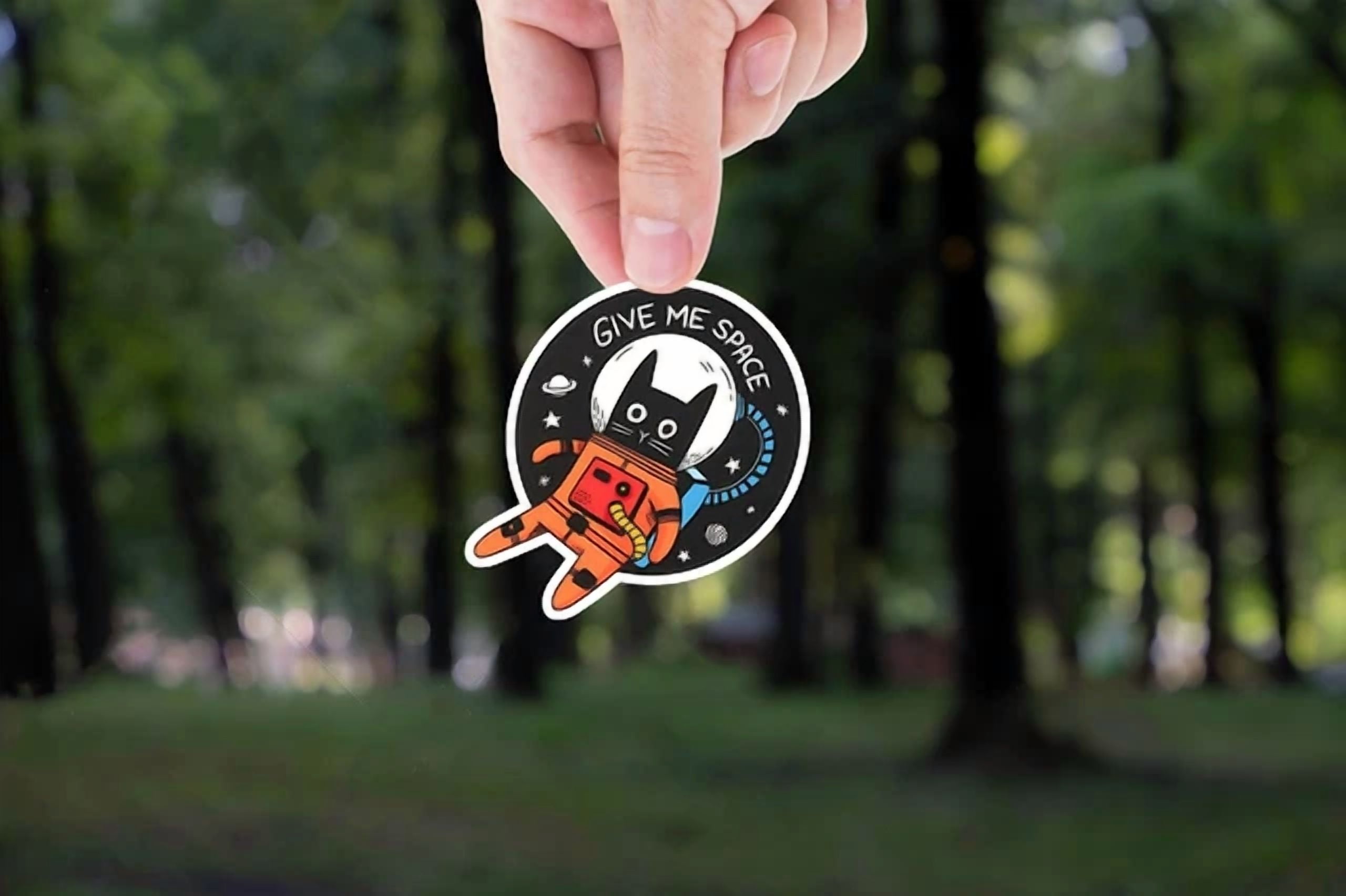 DOPASTICKER Give Me Space Sticker, Quote Sticker Phone Water Bottle ...