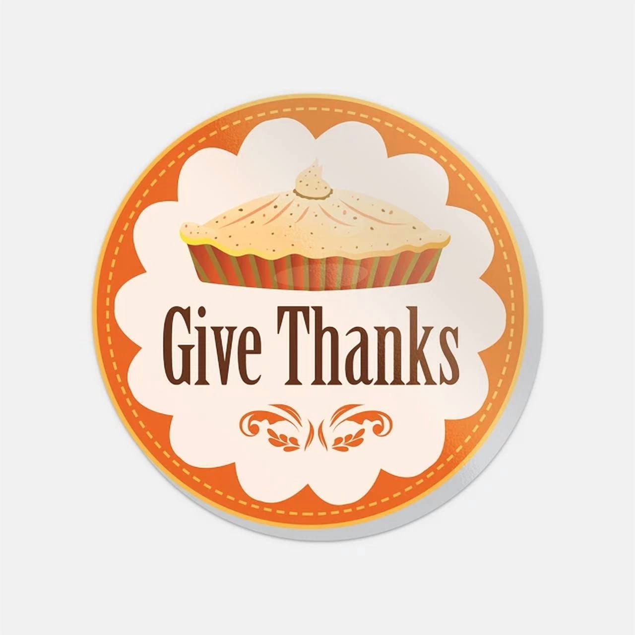 DOPASTICKER Give Thanks Cake Thanksgiving Day Sticker Decal Phone Decal ...