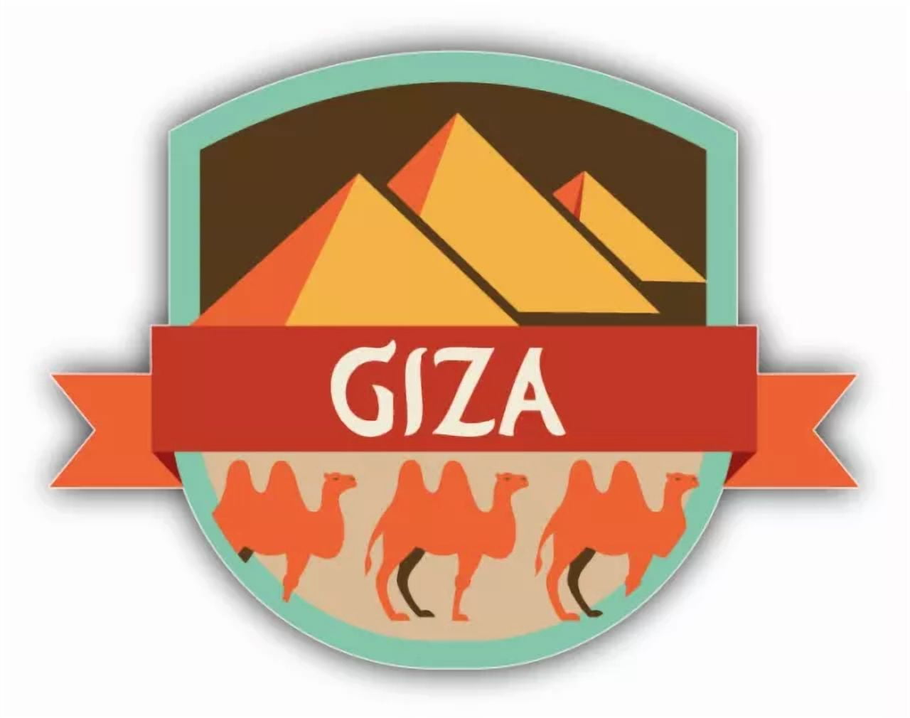 DOPASTICKER Giza Egypt World City Travel Label Badge Sticker Decal ...