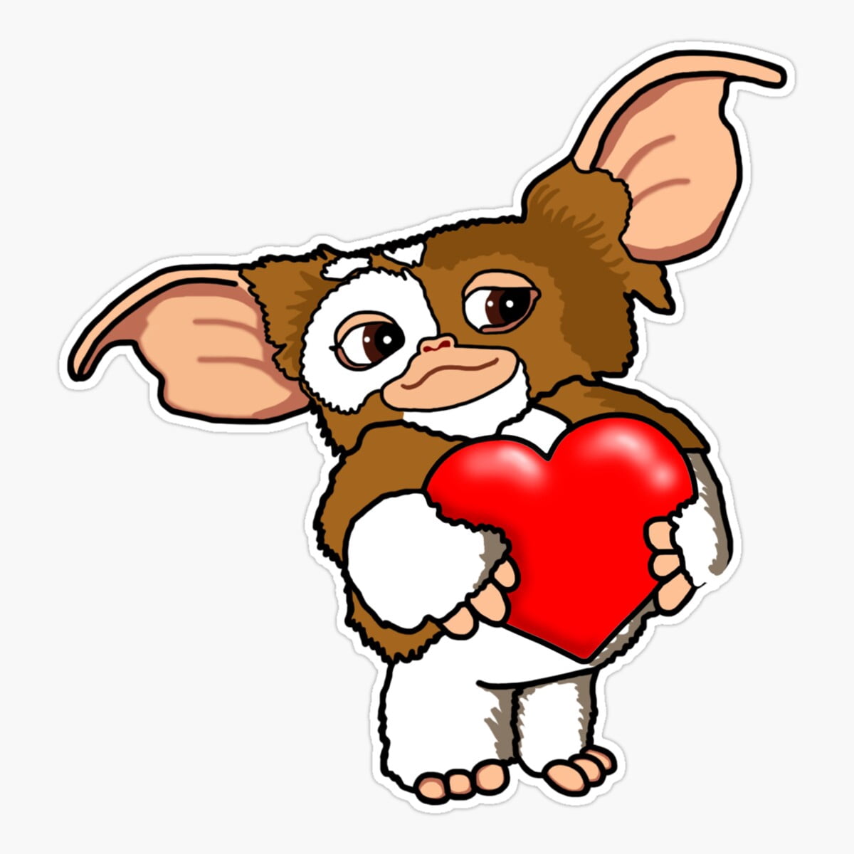 DOPASTICKER Gizmo With Love Heart Sticker, Phone Sticker Car Sticker ...