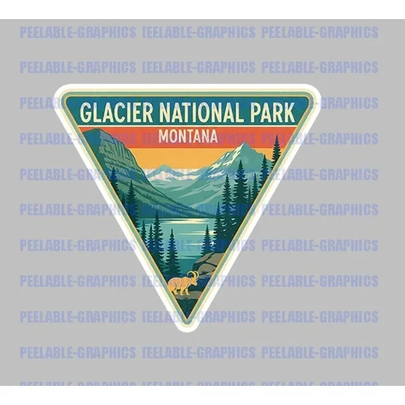 DOPASTICKER Glacier National Park Sticker Phone Sticker, Latop Sticker ...